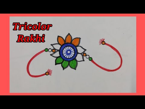 Draw a Tricolor Rakhi| Rakhi drawing| How to draw Tricolor Rakhi # ...