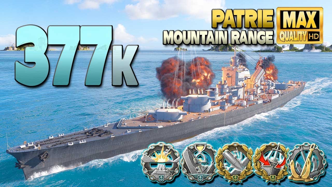 Battleship Patrie: Big fishing on map Mountain Range - World of ...