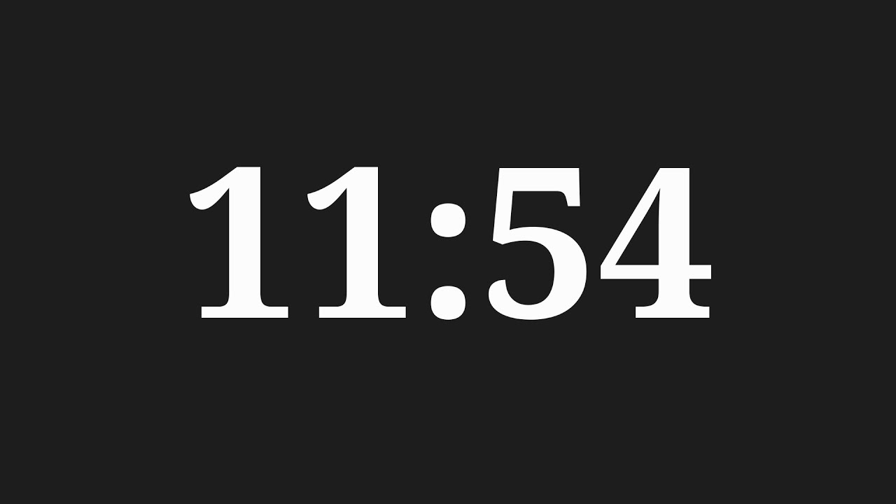 11 Minutes 54 Seconds Timer - YouTube