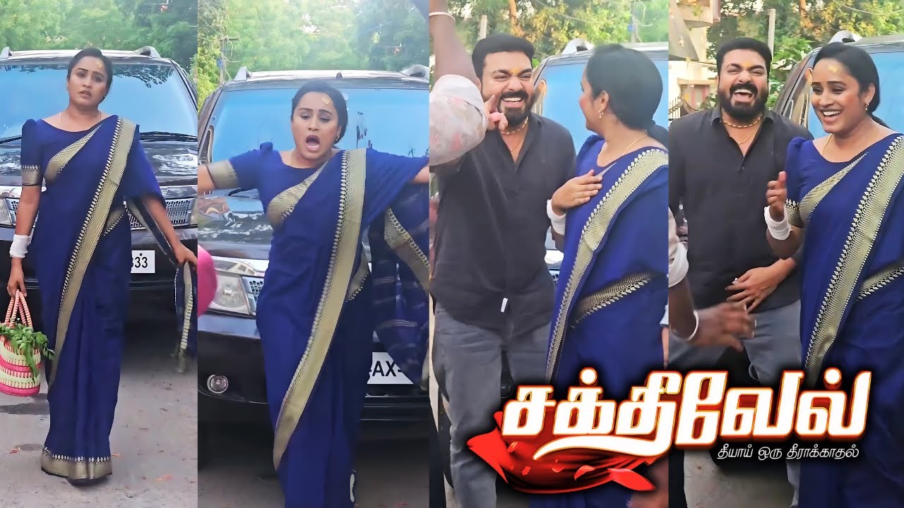 தேனம்மையை காரில் முட்டித் தள்ளிய தென்னரசு | Sakthivel Serial Shooting ...