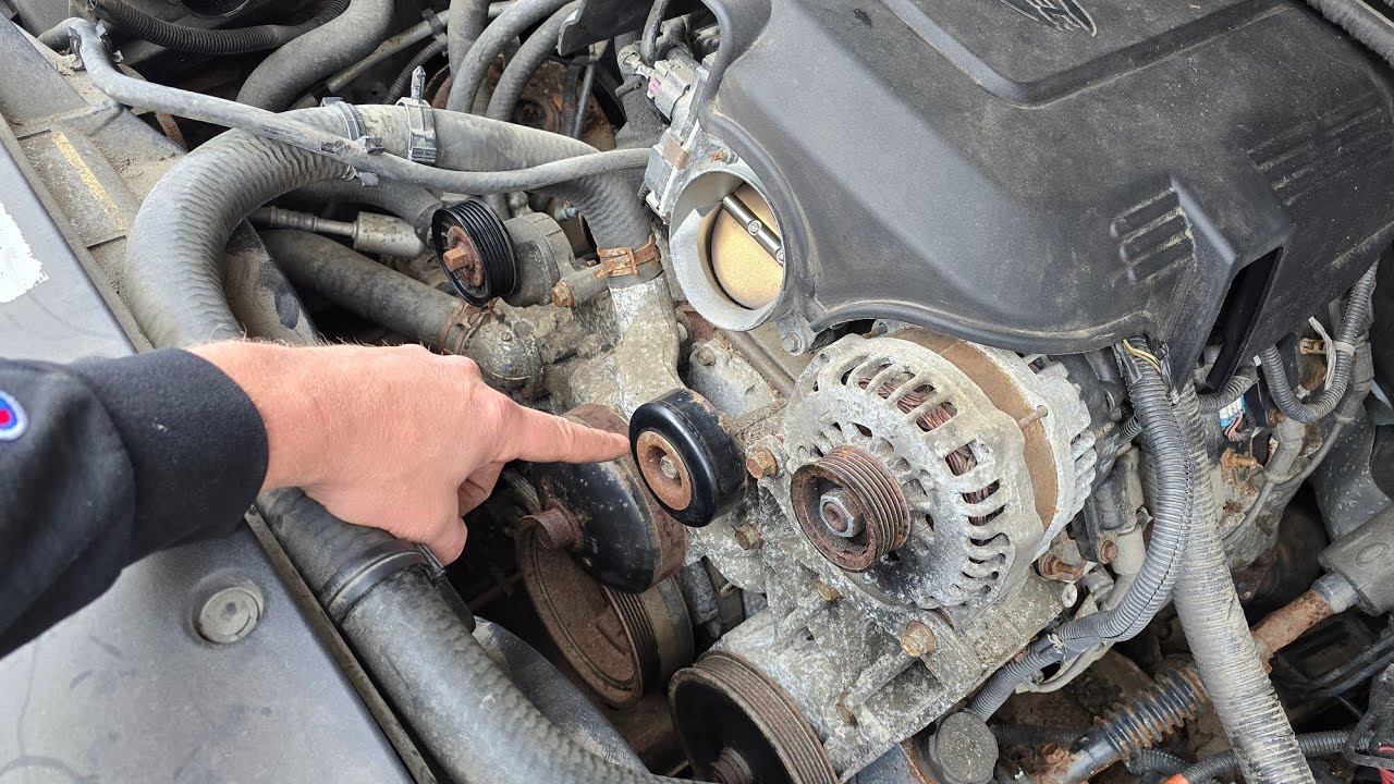 Idler pulley replacement, 07 - 13 Chevy Silverado & GMC Sierra - YouTube