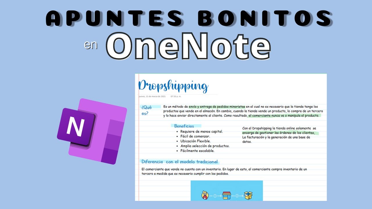 💻 COMO hacer APUNTES BONITOS en ONENOTE - YouTube