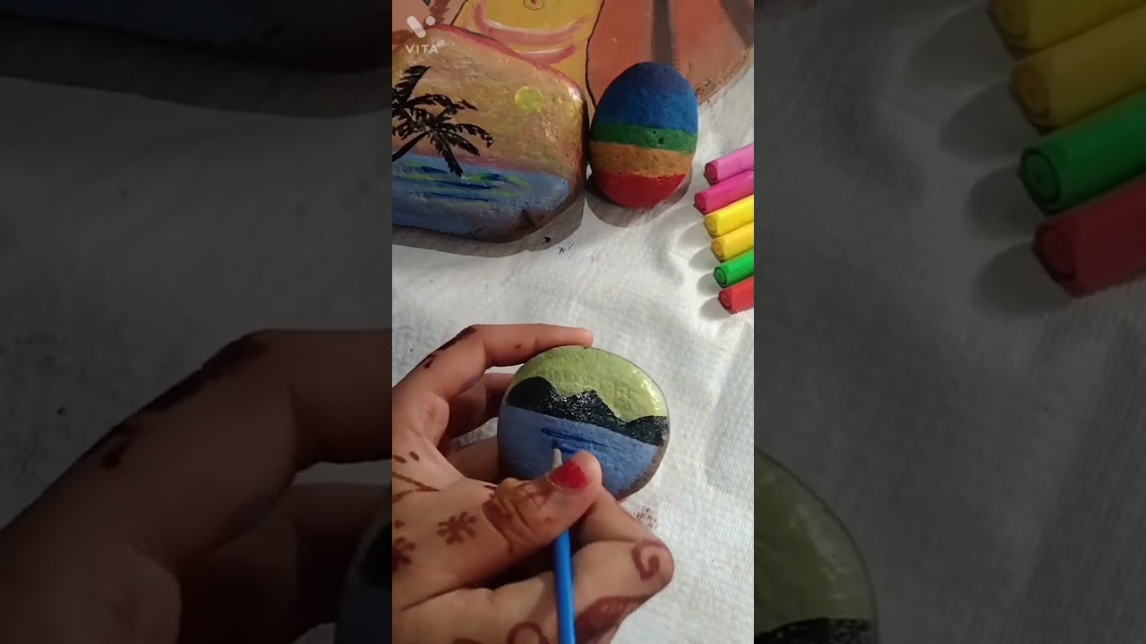 stone par painting 🖌️🎨 @sakshi craft art studio - YouTube