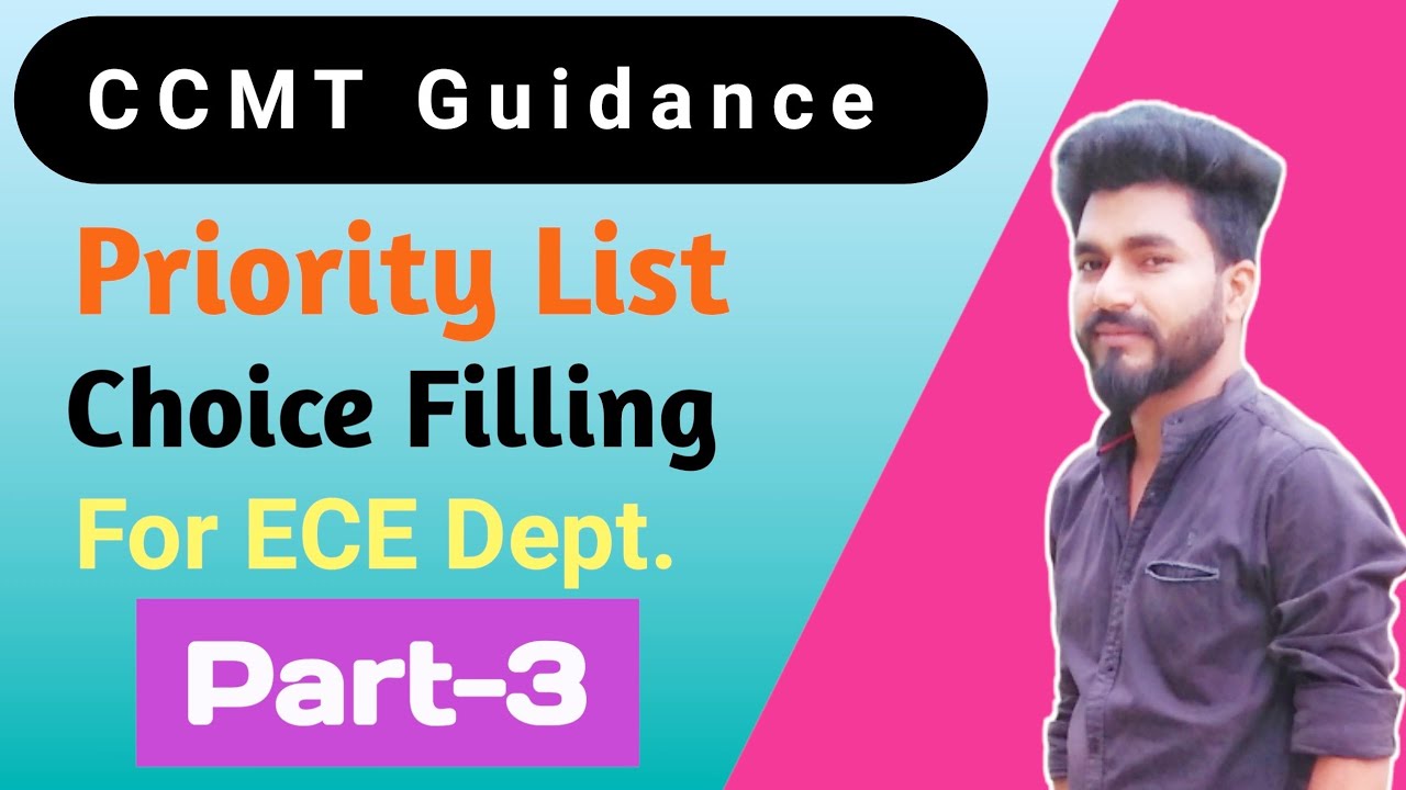 How to Choice Priority of ECE for Mtech Admission | Part-3 | CCMT-2021 ...