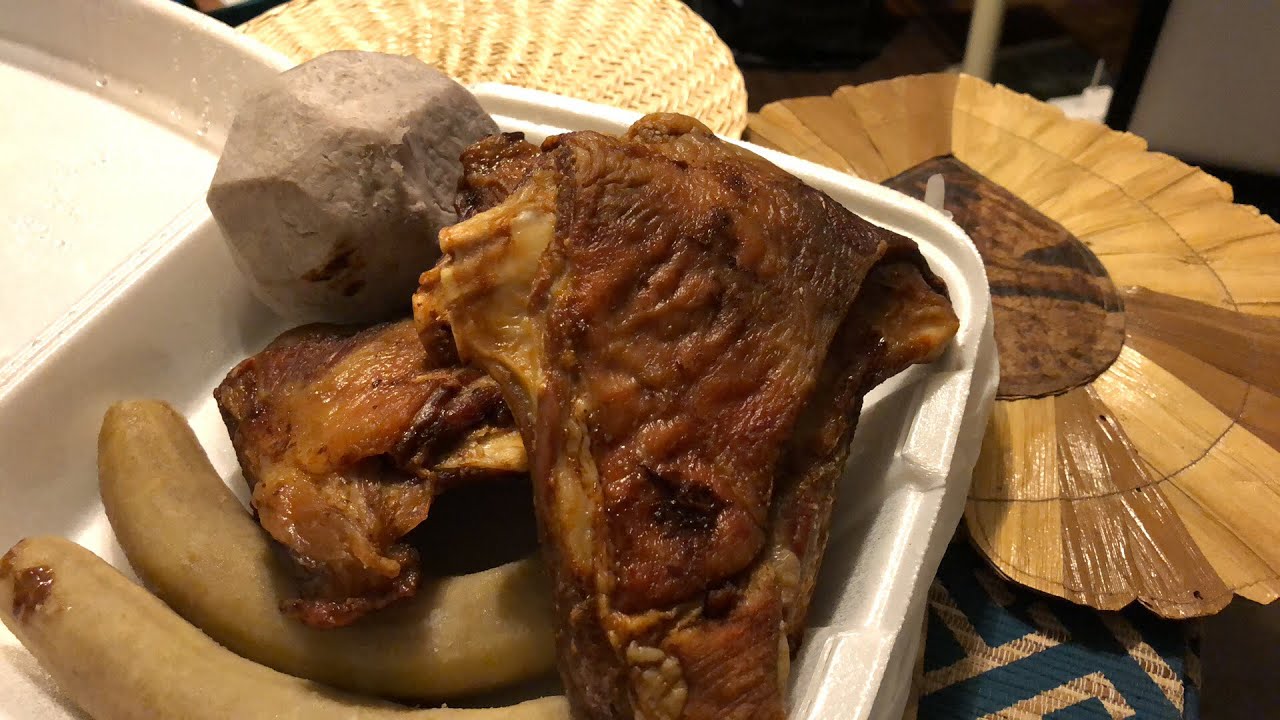 Polynesian Food Faʻi, Lamb, Kalo and Palusami - YouTube