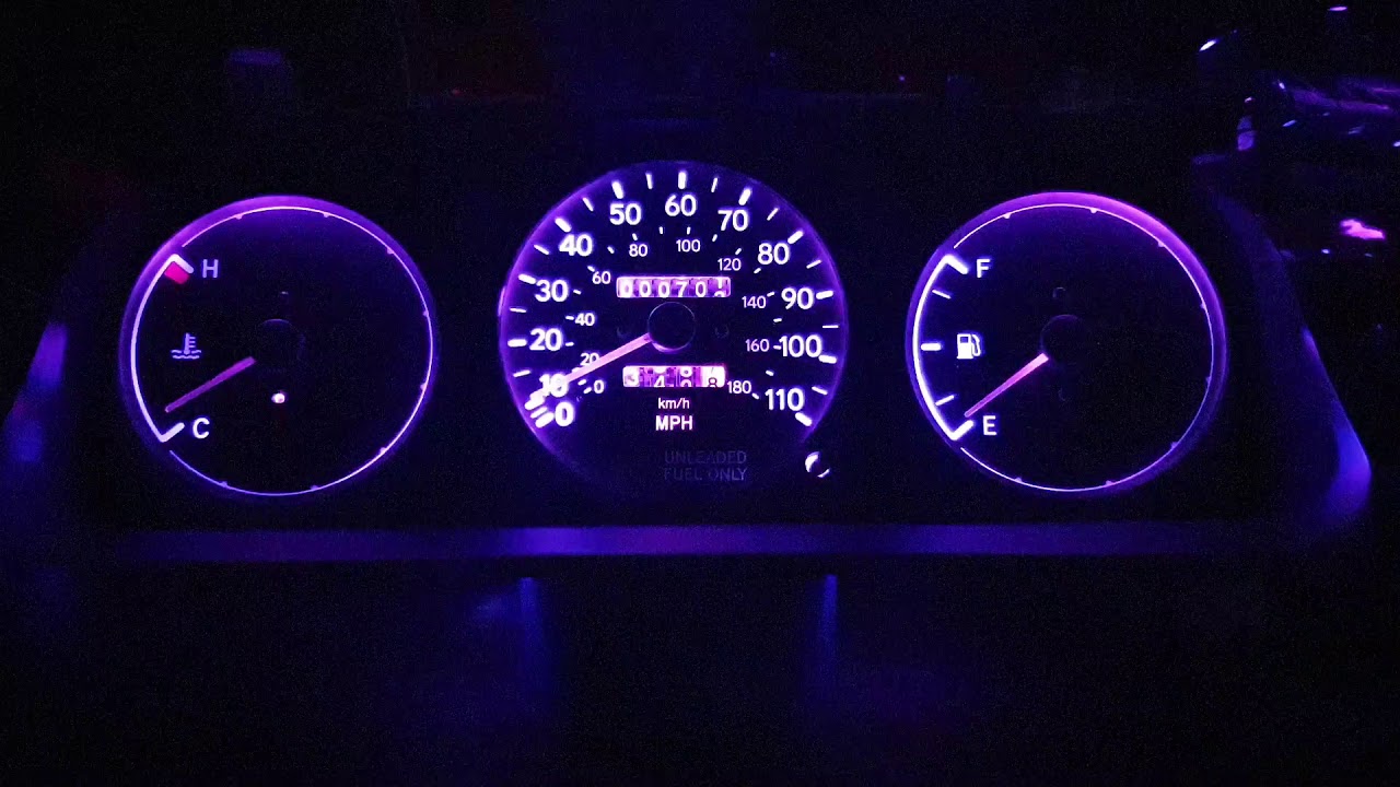 AE101 LED gauge cluster - YouTube