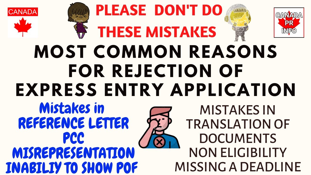 Express Entry Application Refusal Reasons | How to Avoid These Mistakes ...