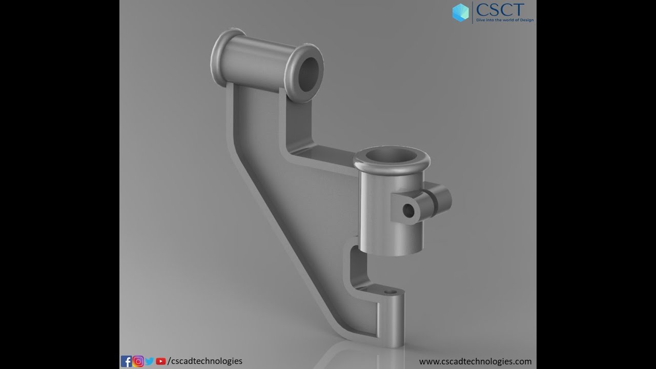 CATIA Part Modeling Tutorial for Beginners | Clamp Tutorial | CREO | CS CAD TECHNOLOGIES - YouTube