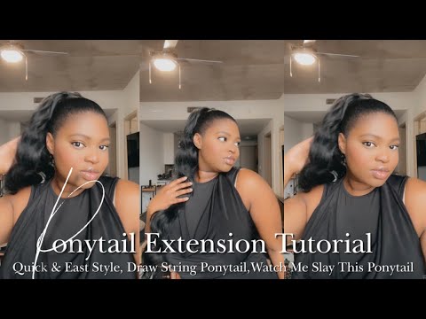 Day 10!|Watch Me Slay This Ponytail, Draw String Ponytail Extension ...