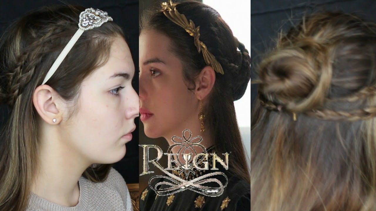 Mary Queen of Scots Inspired Hair Tutorial "Reign' - YouTube