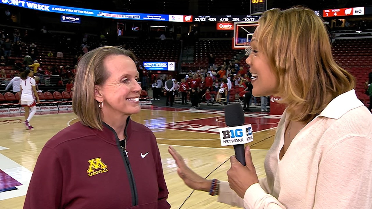 Postgame Interview: Coach Plitzuweit After Win at Wisconsin - YouTube