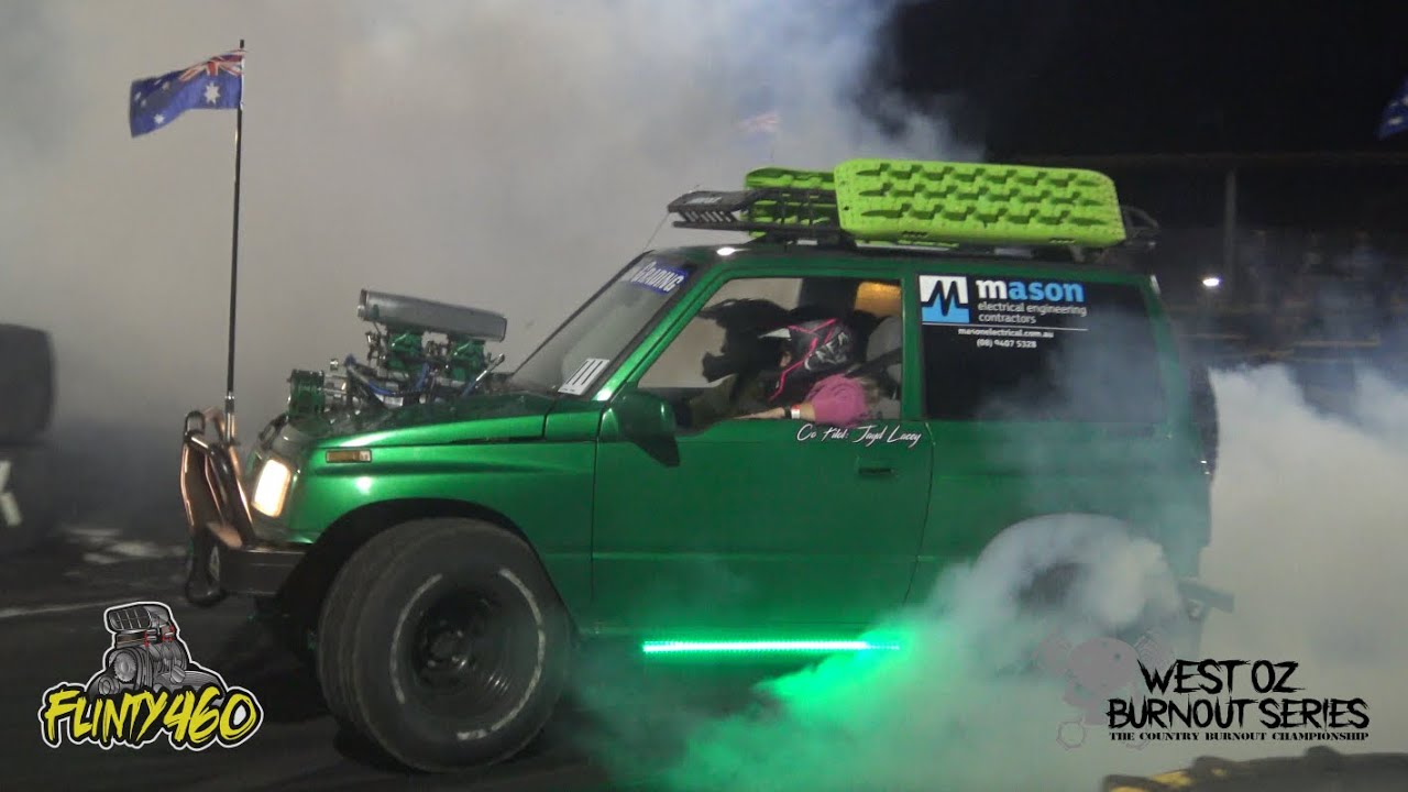 BLOWN LS1 SUZUKI VITARA 'OFFCHOPZ" AT KONDININ BURNOUTS - YouTube