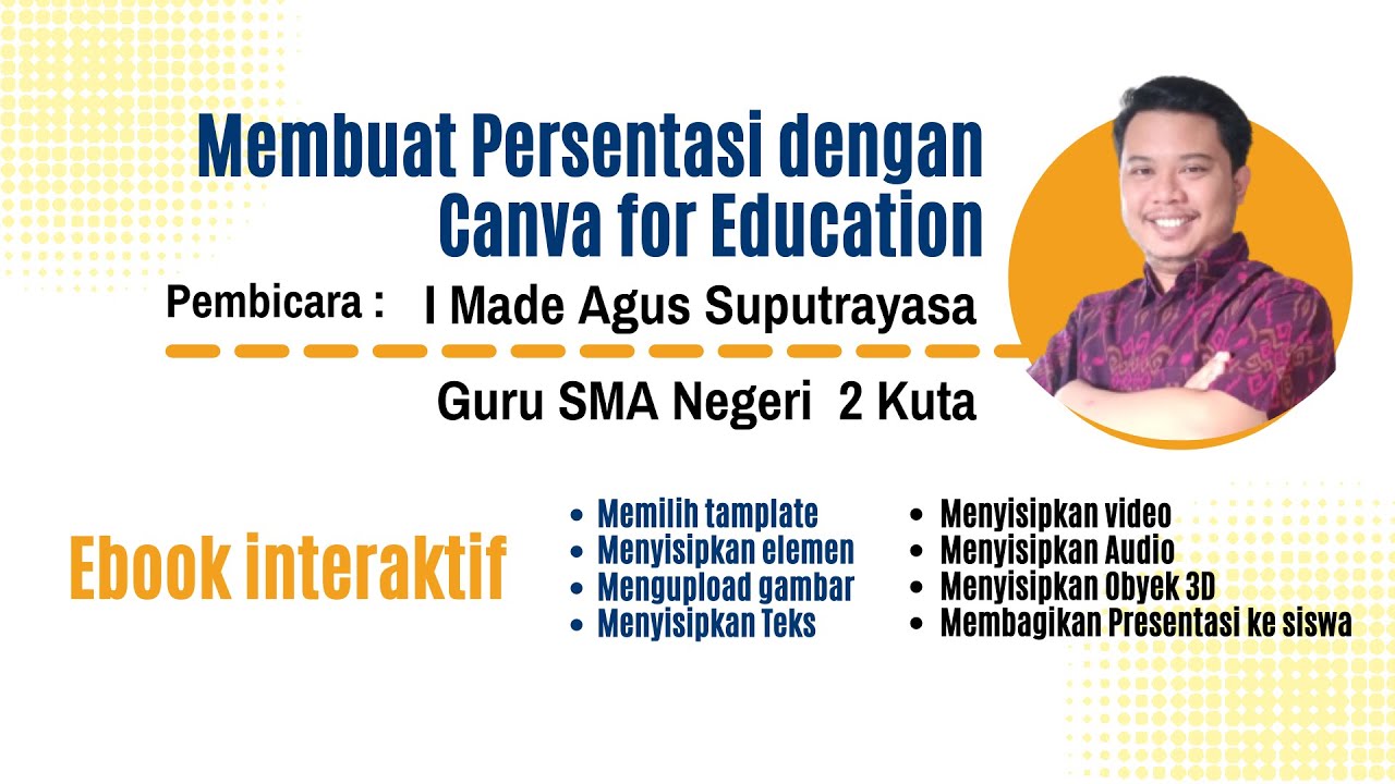 Membuat bahan ajar presentasi (Ebook interaktif) dengan canva - YouTube