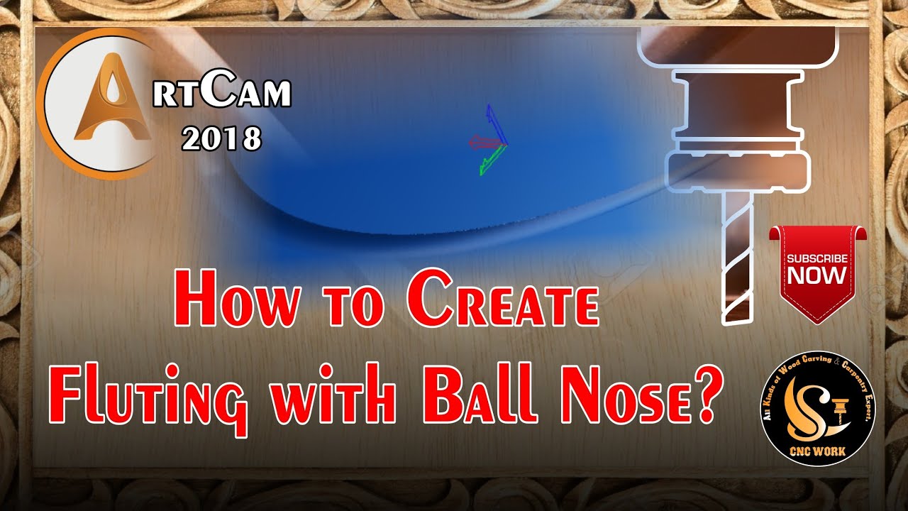 Create Fluting Toolpath with Ball Nose in Artcam || Smart Fluting ...