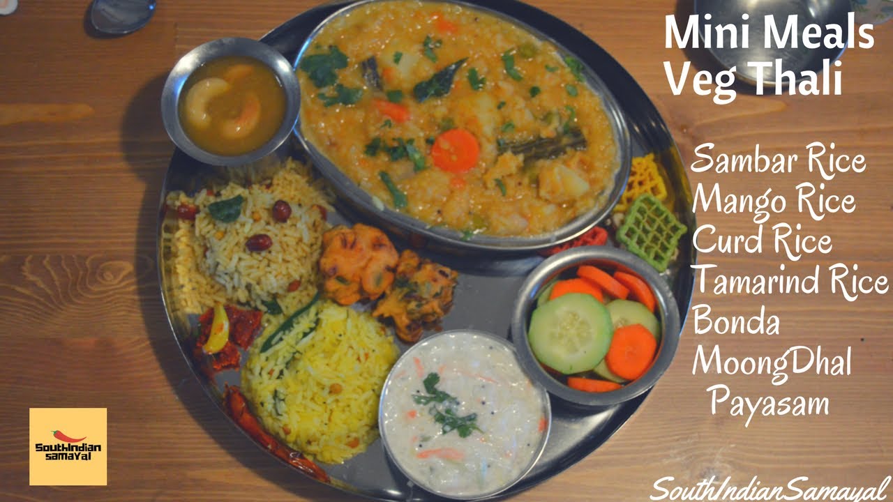 SouthIndian Veg MiniMeals Thali|வெஜ் மினிமீல்ஸ் தாளி|Mini Meals thali Tamilnadu Style - YouTube