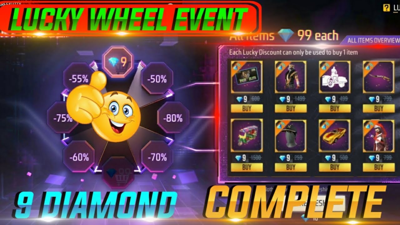 LUCKY WHEEL EVENT COMPLETE//ONLY 9 DIAMOND 💎 TRICK നിങ്ങൾക്കറിയാമോ 🤫🤫 ...