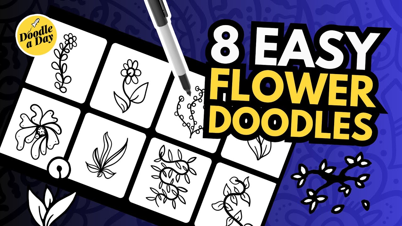 HOW TO Draw EASY Floral Doodles 🔥 | ASMR *no sound* - YouTube