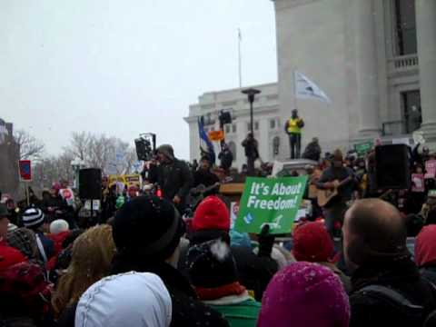 Bascom Hill Band @ 2/26/11 Pro-Union Rally #3 - YouTube