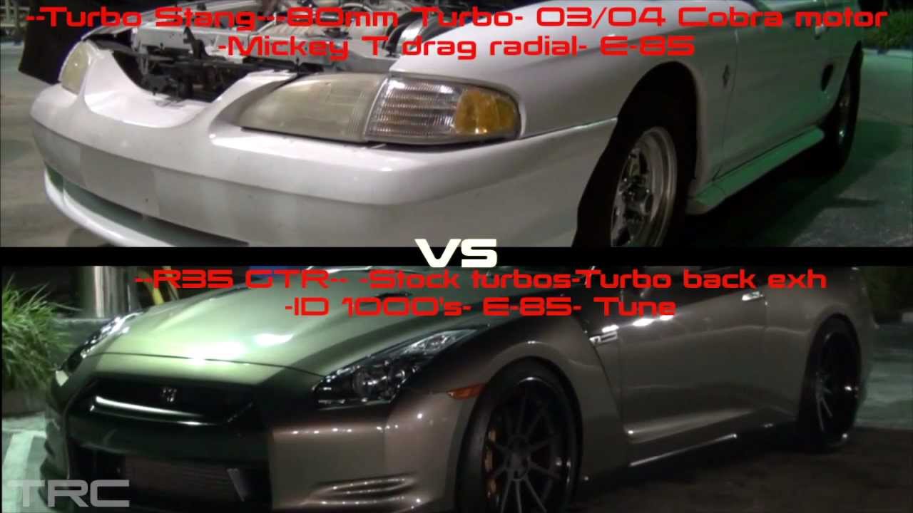 80mm Turbo cobra motor mustang vs Bolt-on GTR - YouTube
