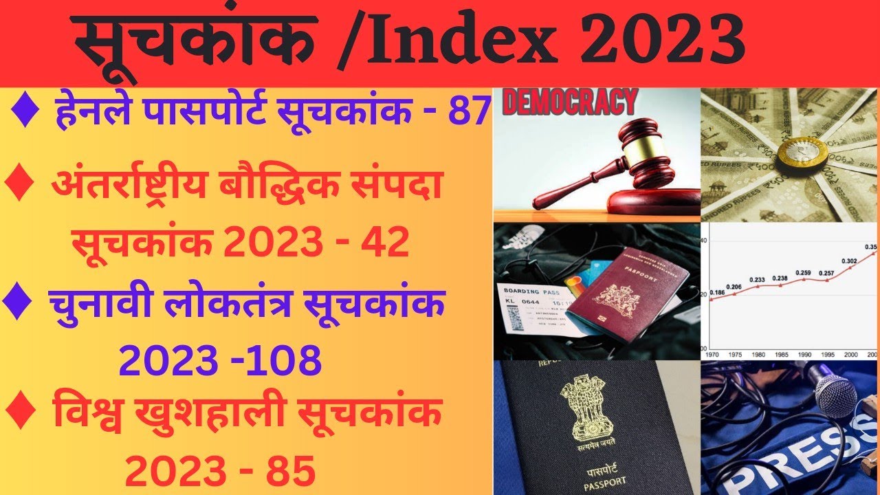 |महत्वपूर्ण सूचकांक 2023|Index 2023 |Index Current Affairs 2023| - YouTube