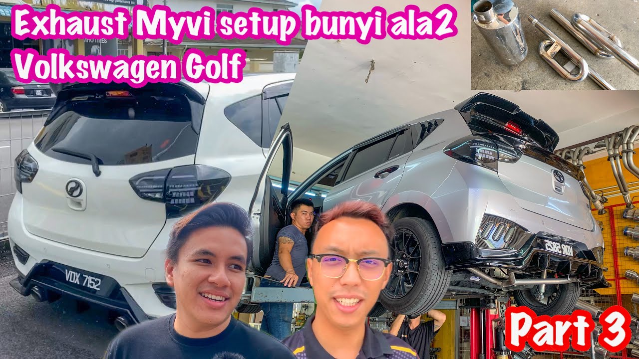 MYVI SETUP EXHAUST ALA2 VOLKSWAGEN GOLF/MUSTANG MLM | TUKAR TABUNG S ...