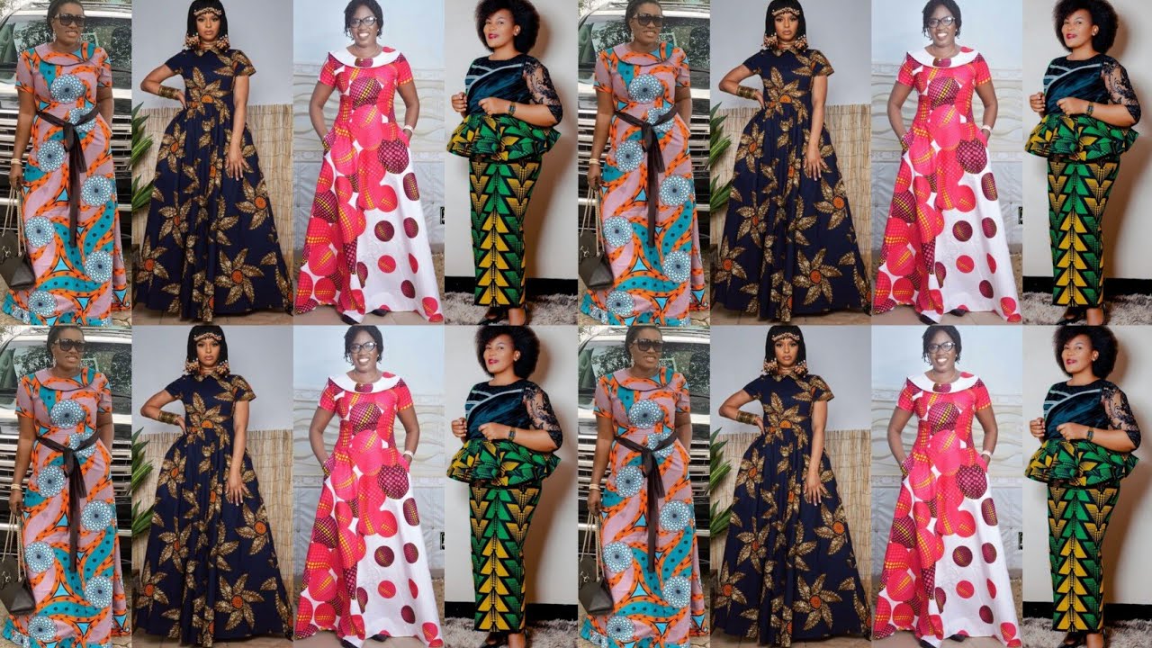 MISHONO MIPYA YA VITENGE YA MAGAUNI MAREFU YA WAMAMA || ANKARA GOWN ...