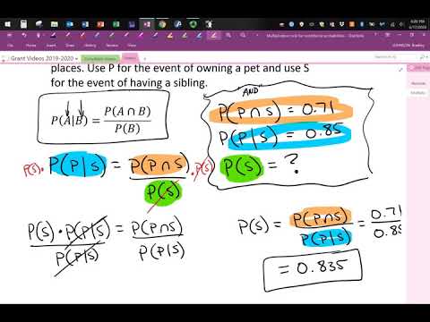 Multiplication rule for conditional probabilities - YouTube