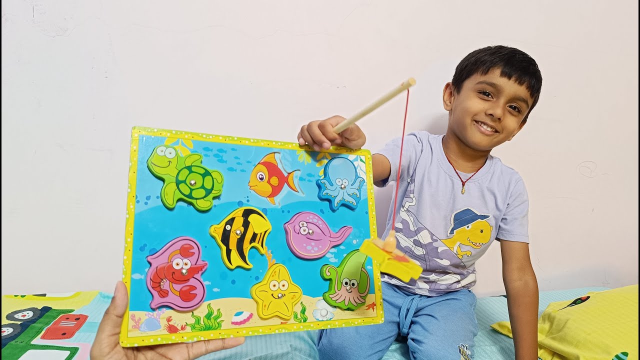 Let's go fishing 🎣 water animals fishing pretend play by Nihaan - YouTube