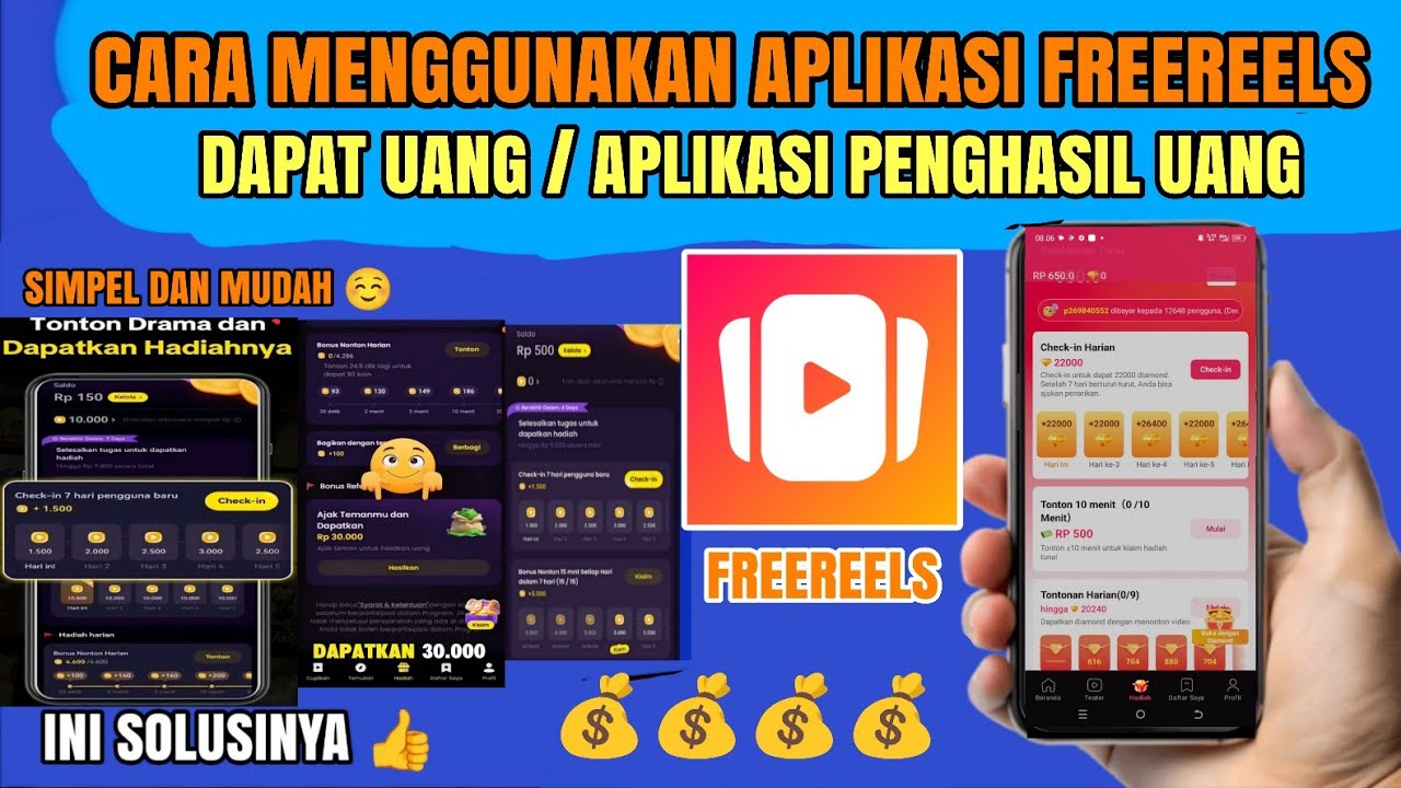 Update‼️ Cara Menggunakan Aplikasi FreeReels dapat Uang | Aplikasi ...