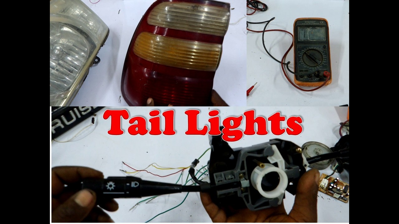 Tail and parking light wiring colors on a light switch. (Part 1) - YouTube