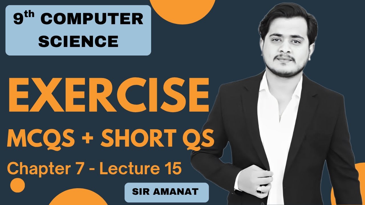 Solved Exercise Chapter 7 Computer Class 9 - MCQs Short Questions - YouTube