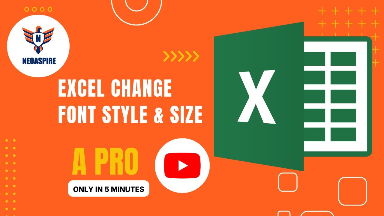 Excel Change Font Style & Size - YouTube