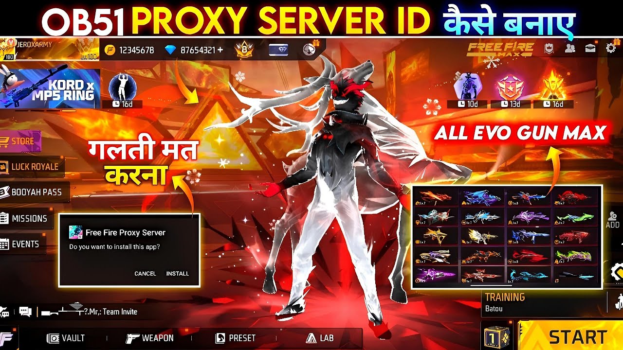 Free Fire Proxy Server l Free Fire New Event l Ff New Event l New Proxy ...