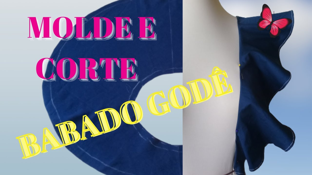 Como Fazer O Molde E O Corte Do Babado Godê - YouTube