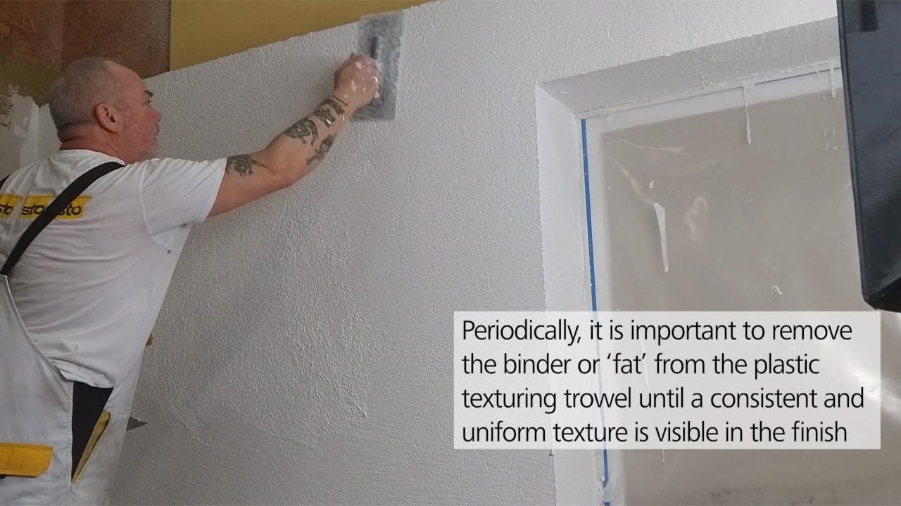 Application of StoSilco K1.5 white render - YouTube