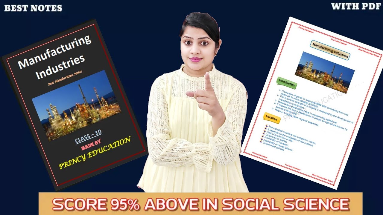 Manufacturing Industries class 10 cbse notes pdf | Class 10 Social ...