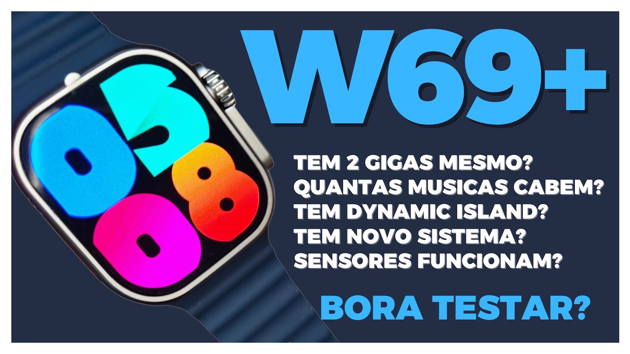 REVIEW SMARTWATCH W69 PLUS - SÉRIE 8 COM TELA AMOLED 49MM E MICRO OS 10 ...