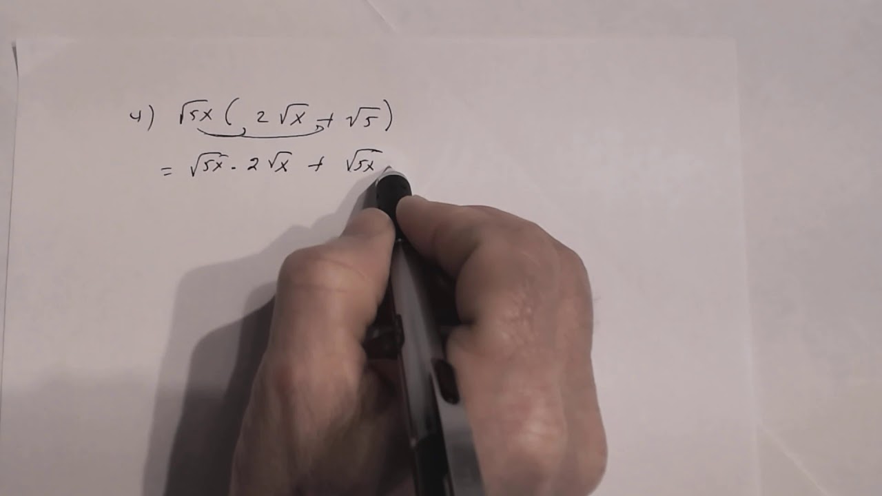 Multiplying Square Roots - Distributive Property - YouTube