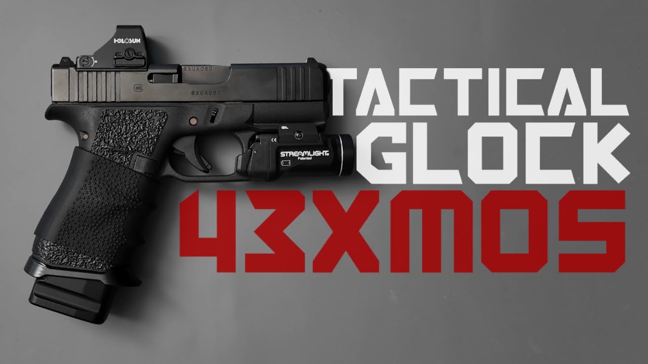 GLOCK 43X MOS TACTICAL BUILD FOR EDC OR HOME DEFENSE +2 EXTENSION - YouTube