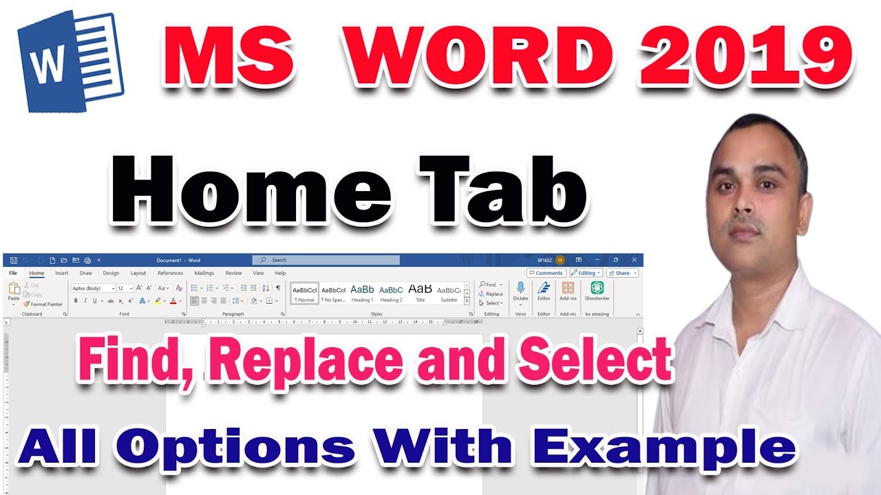 Home Tab Edit Group | Home Tab Tutorial Hindi | - YouTube