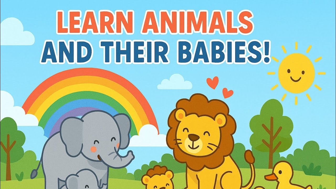 Animals and Their Babies | Fun Learning for Toddlers 🐾 - YouTube