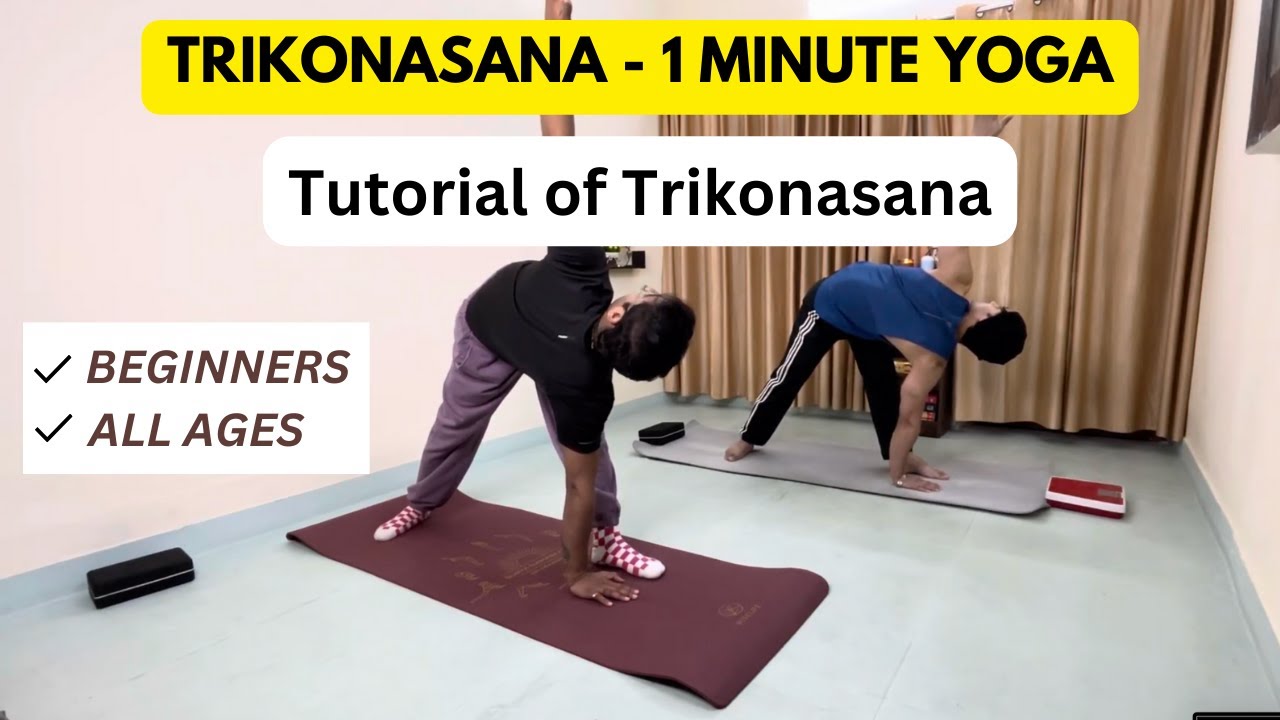triangle pose yoga | triangle pose for beginners | trikonasana | back ...