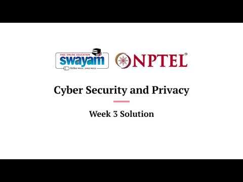 NPTEL Cyber Security and Privacy Week 3 Solution - YouTube