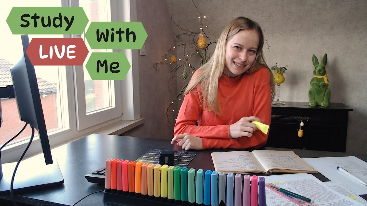 Study with me live 9 HOURS | DAY 7 OF STUDY MARATHON | 50/10 Pomodoro ...