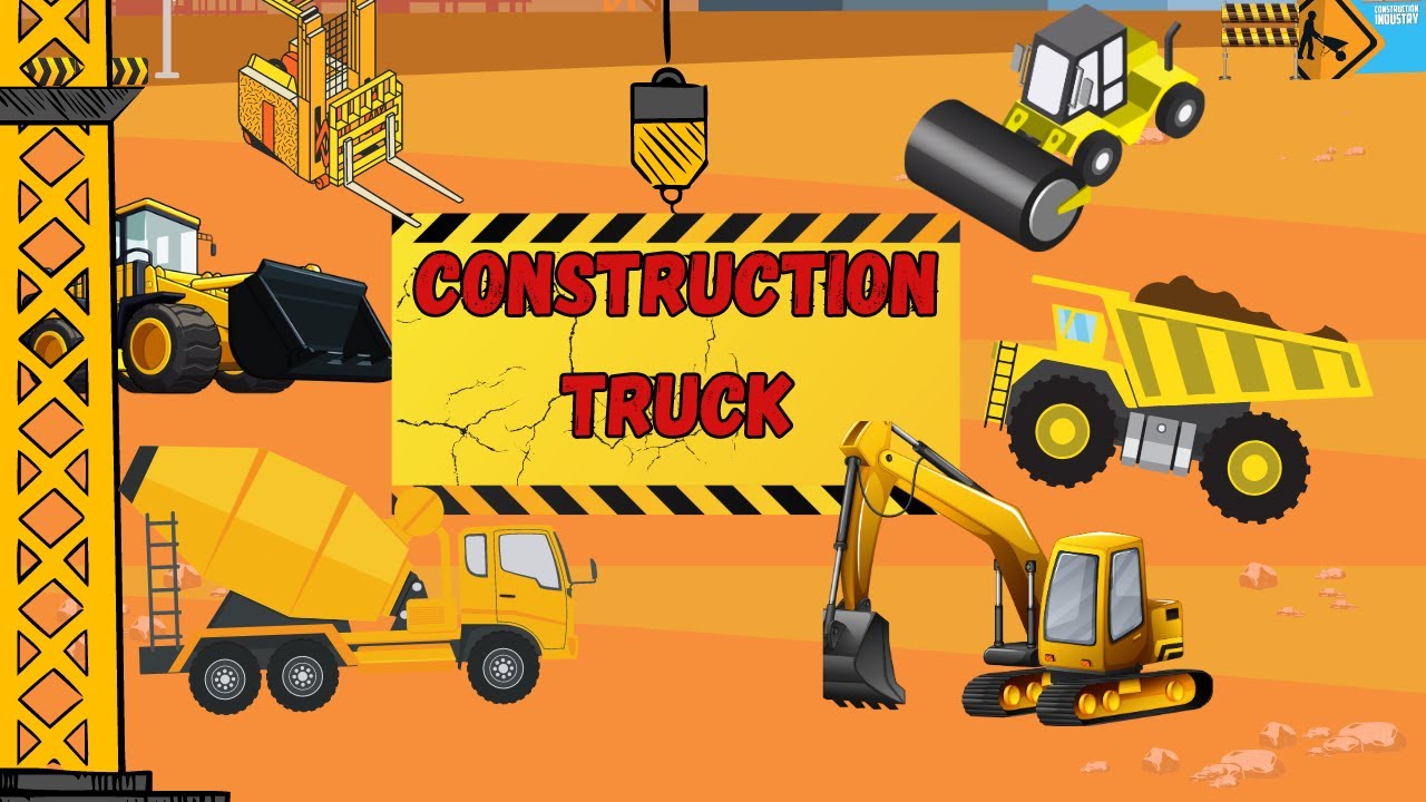 CONSTRUCTION TRUCK | VEHICLE vocab| 🚛 Excavator, Bulldozer & Other ...