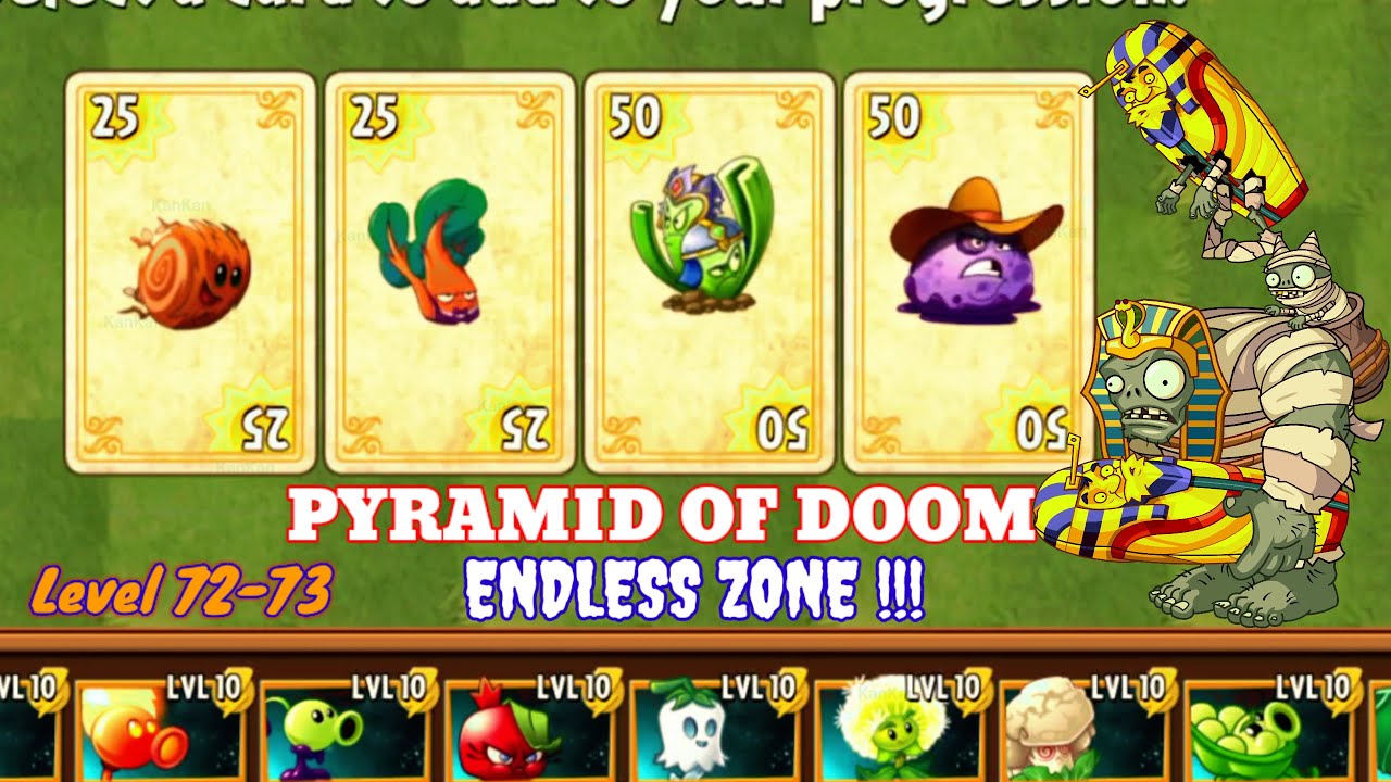 PvZ 2 | Plants vs Zombie 2 | Pyramid of Doom | Endless Zone | Level 72 ...