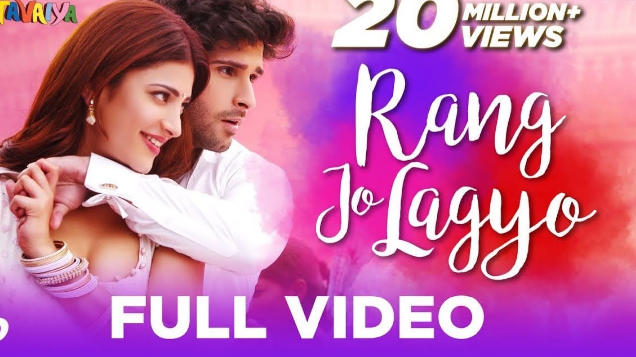 Rang Jo Lagyo Full Video Song | Ramaiya Vastavaiya I Rang jo lagyo ...