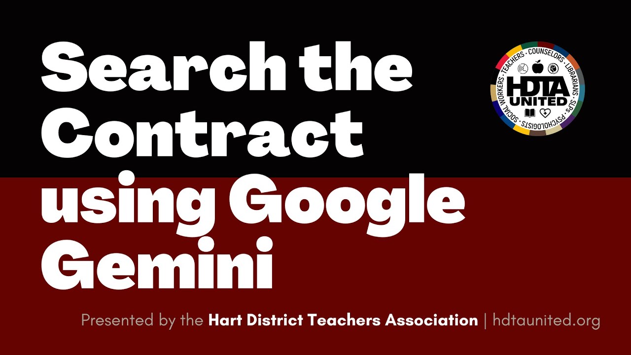 How to Use Google Gemini to Search the HDTA Contract - YouTube