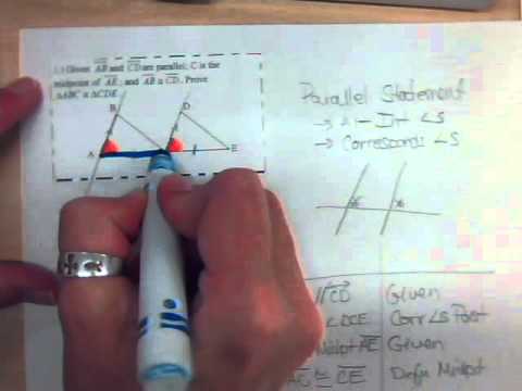 Congruent Triangle Proof with Parallel Lines - YouTube